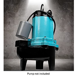 Little Giant RFSN-16 115 Volt, Maximum 15-Amp - 3/4 HP, Pump Down Piggyback Tethered Float Switch for Pond, Sump, Sewage or Effluent Systems, 20-Ft. Cord, Grey, 599211