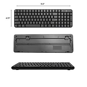 Small Wireless Keyboard, X9 Performance Wireless Keyboard for Laptop or Desktop with Number Pad - Compact Footprint and Comfortable Typing Computer Keyboard Wireless for Windows PC Chromebook Surface