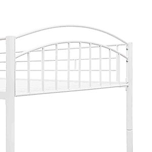 Cotoala Twin Over Twin Metal Bunk Bed with Guardrails and Steel Ladder, Can Be Split into Two, Space Saver Design, No Box Spring Needed
