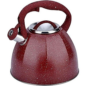 Stove Top Kettle Whistling Tea Kettle 3.7L Teapot For Stove Top Stainless Steel Whistle Teapot Hot Water Quick Boil With Heat Resistant Handle Kettle Stovetop Tea Kettle Stovetop (Color : Red, Size
