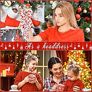 4 Rolls 24 Yard Christmas Green Red Dot Ribbons, 4 Sizes Glitter Wired Edge Ribbons Burlap Polka Dot Ribbon Wide Christmas Ribbon for DIY Craft Bows, 6 Yard Per Roll (White)