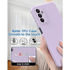 Foluu Silicone Case for Samsung Galaxy A14 5G, Liquid Gel Rubber Bumper Case with Soft Microfiber Lining Cushion Slim Hard Shell Shockproof Protective Cover for Galaxy A14 5G 2023 (Purple)