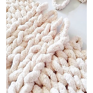 Bulky Chunky Arm Knitting Yarn Home Dec Yarn,Super Softee Thick Fluffy Jumbo Chenille Polyester Yarn for Blanket Pillows Home Décor Projects (Multi-autuam, 6 skeins / 3 lbs)