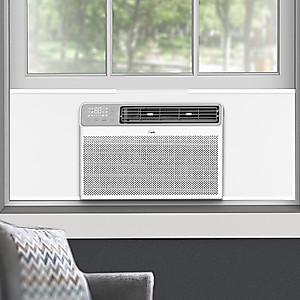 Window Air Conditioner, Side Insulated Foam Panel, Summer/Winter Heat and Draft Insulation 03EVA002WHITE, One Piece Full Surround Insulation Panels with 4 Pressure Strips,Window Seal (White)