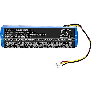FITHOOD Battery Replacement for AKAI EWI 5000 5000 Solo 1ABTUR18650ZY01 (3400mAh/3.7V)