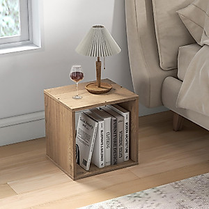 IFANNY 2 Stackable Bookshelf Cubes, Cubical Storage Organizer with 2 Removable Open Shelves, Small Book Shelves for Small Spaces, Cube Book Shelf for Bedroom, Living Room, Home Office