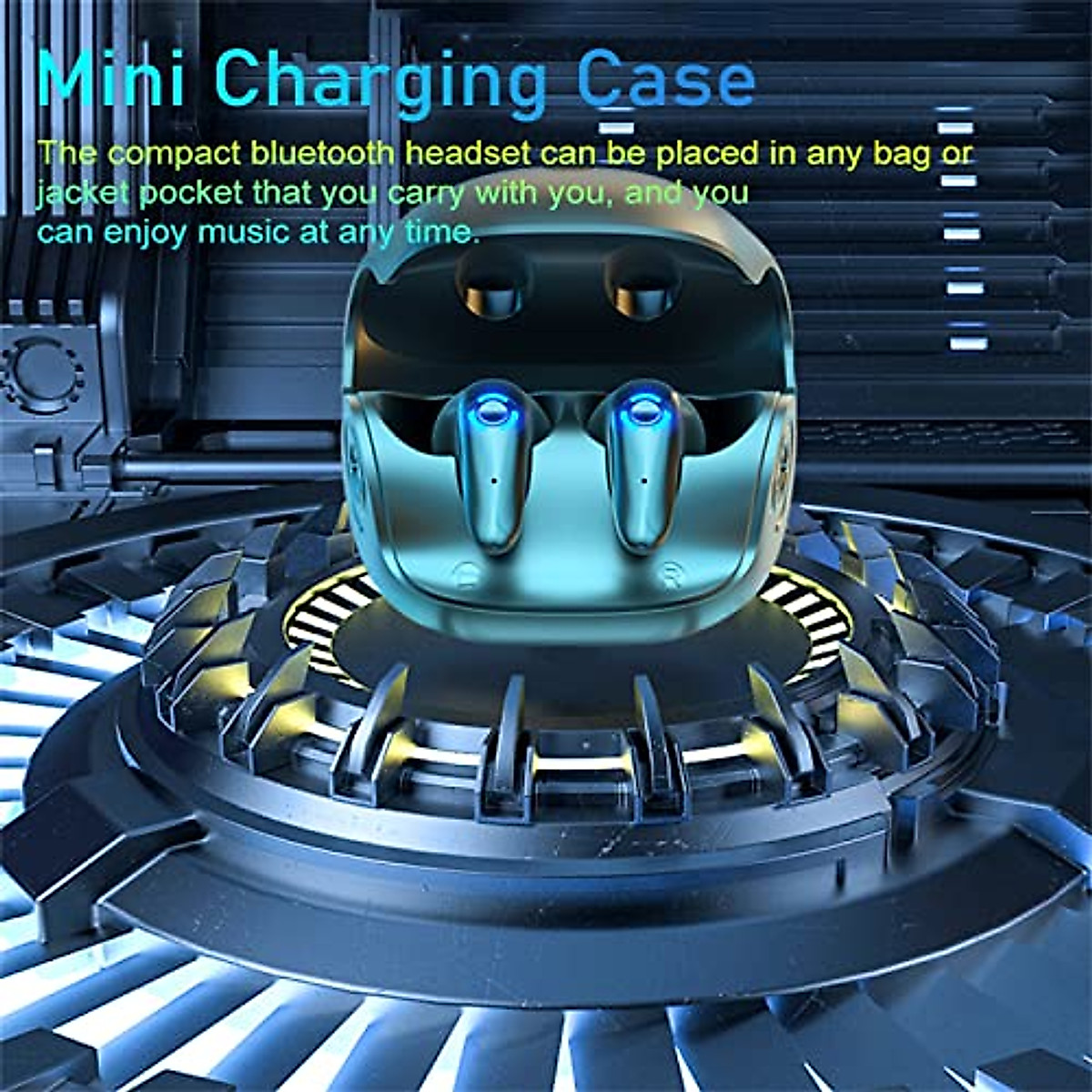 Ke1Clo True Wireless Bluetooth Earbuds with Charging Case, in-Ear Noise Cancelling Headphones, 5H Playtime, HiFi Stereo, Touch-Control Design for Work, Travel, Sports