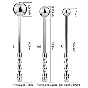 Stainless Steel Dildo Massage Wand, Handheld Anal Probe Metal Anal Butt Plug Masturbation Pleasure Stick Anus Stimulation Sex Toy for Men Women and Couple (Small)