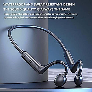 Cagogo Sound Wave Conduction Bluetooth Headset Long-Lasting Battery Life Waterproof Stereo Surround Sound Headset Home Outdoor Sports