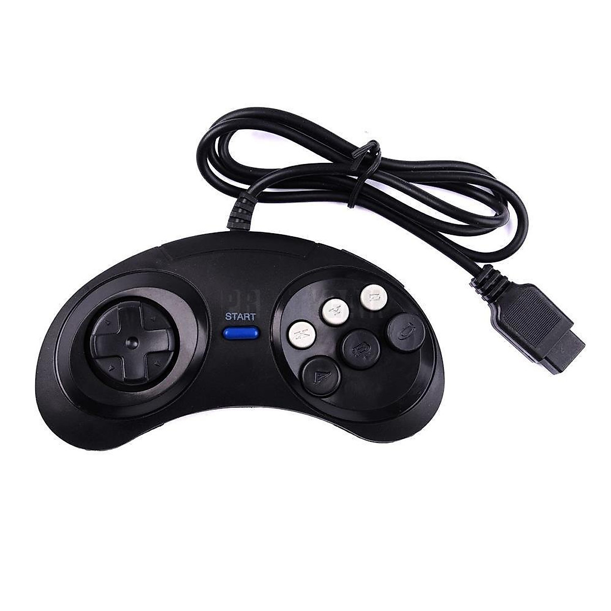 yan New 6 Button Game Controller Gamepad for SEGA Genesis Controller Console Black