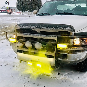 Nilight LED Light Bar 2Pcs 4 Inch 36W Yellow Flood Spot Combo Triple Row Driving Lamp Roof Bumper Off Road LED Work Lights Pods for Van Camper Wagon Car Pickup Golf Cart ATV UTV SUV Truck Boat 4x4