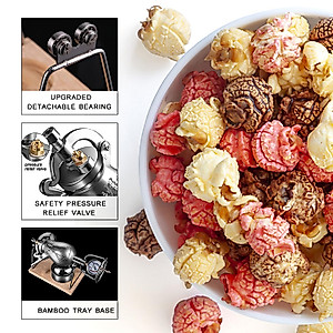 ZZYYZZ Traditional Popcorn Maker, High Pressure Making Stainless Steel Popcorn Popper Healthy Oil for Christmas Halloween Home Decor,100ml