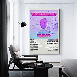 XIAOMB Glass Animals Poster Dreamland Poster Album Cover Poster for Bedroom Aesthetic Wall Decor Canvas Wall Art Gift 12x18inch(30x45cm)