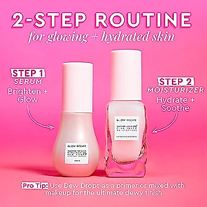 Glow Recipe x Barbie - Watermelon Glow Hydration Kit (2 Pc) - Dew Drops Brightening Face Serum (15ml) & Pink Juice Oil-Free Gel Moisturizer (25ml) - Travel Size Skin Care Set