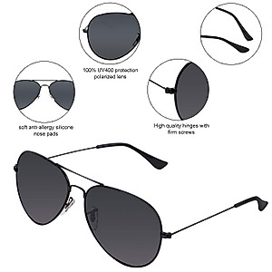 Bio-th Sunglasses for Women - Polarized Aviator Sunglasses, UV Protection, Trendy Metal Mirror Frame, Lentes de Sol Hombre