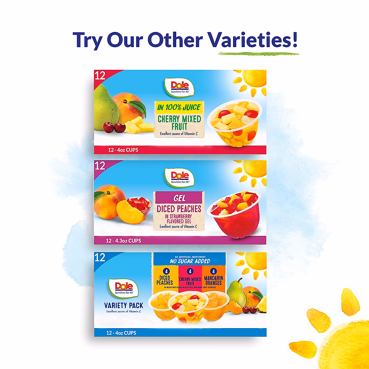 Dole Fruit Bowls Pineapple Tidbits & Tropical Fruit in 100% Juice Snacks, 4oz 12 Total Cups, Gluten & Dairy Free, Bulk Lunch Snacks for Kids & Adults