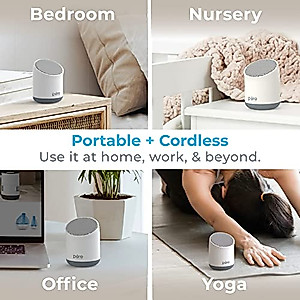 Pure Enrichment® Wave™ Mini Travel Sound Machine - 6 Soothing Sounds Including White Noise, Seamless Loop Audio, Rechargeable Battery, 48 Hour Run Time, Optional Timer, and Storage Bag