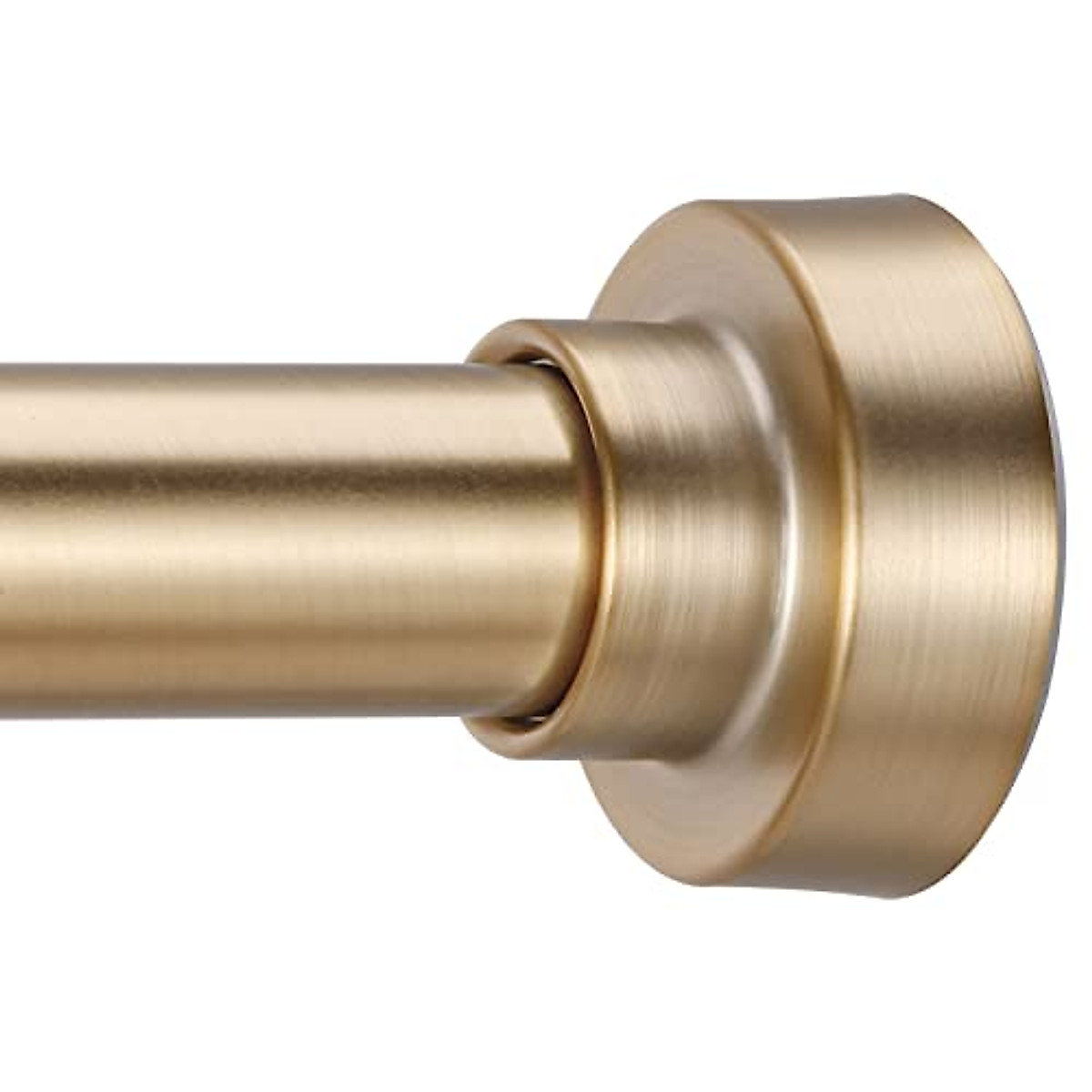 YNL Shower Curtain Rod Tension- No Drill, Never Rust, Non-Slip Spring Tension Rods for Window/Bathroom, 42-73 inches, Shower Rod Stainless Steel, Warm Gold