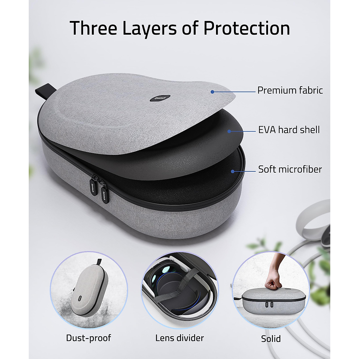 Syntech Hard Carrying Case with 20FT/6M Link Cable Compatible with Oculus/Meta Quest2