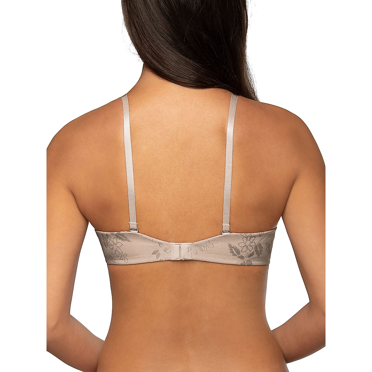 Vanity Fair Womens Ego Boost Add-a-size (+1 Cup Size) Push Up Bra, Underwire - Beige Jacquard, 36A US