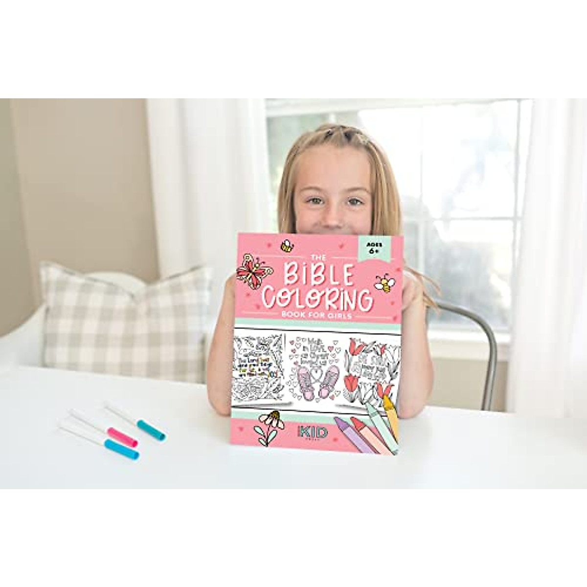 The Bible Coloring Book for Girls: Color 40 Cute Designs of Inspirational Verses & Christian Artwork