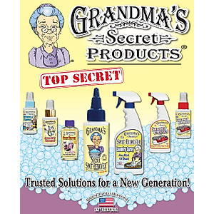 Grandma's Secret Sneaker Cleaner for Rubber, Canvas, Leather - Stain Remover Spray Removes Dirt, Grime, Grass - Shoes Cleaner for Outdoor Slippers, Moccasins - 16 oz, 2 Pack