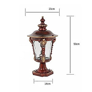 Post Lights Outdoor Post Light Post Cap Pillar Light Waterproof Outdoor Cap Lights Decorative Fence Lamps for Patio Garden Outdoor Paveway Pathway (Small) (Large)