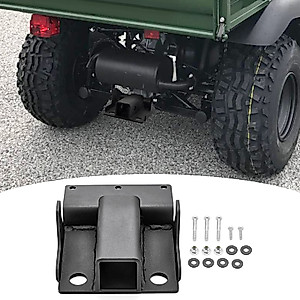 WSays Compatible with Kawasaki Mule 610 600 Mule SX Rear 2'' Receiver Trailer Tow Hitch Plater Kit