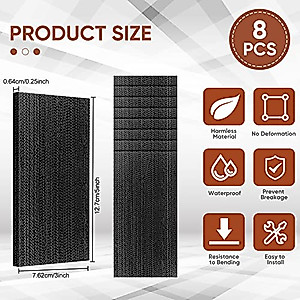 Tondiamo 8 Pieces Patio Chair Spring Plates Swivel Rocker Fiberglass Rocking Plate Replacement Parts for Universal Furniture, 5 x 2.5 x 0.25 Inches (Black)