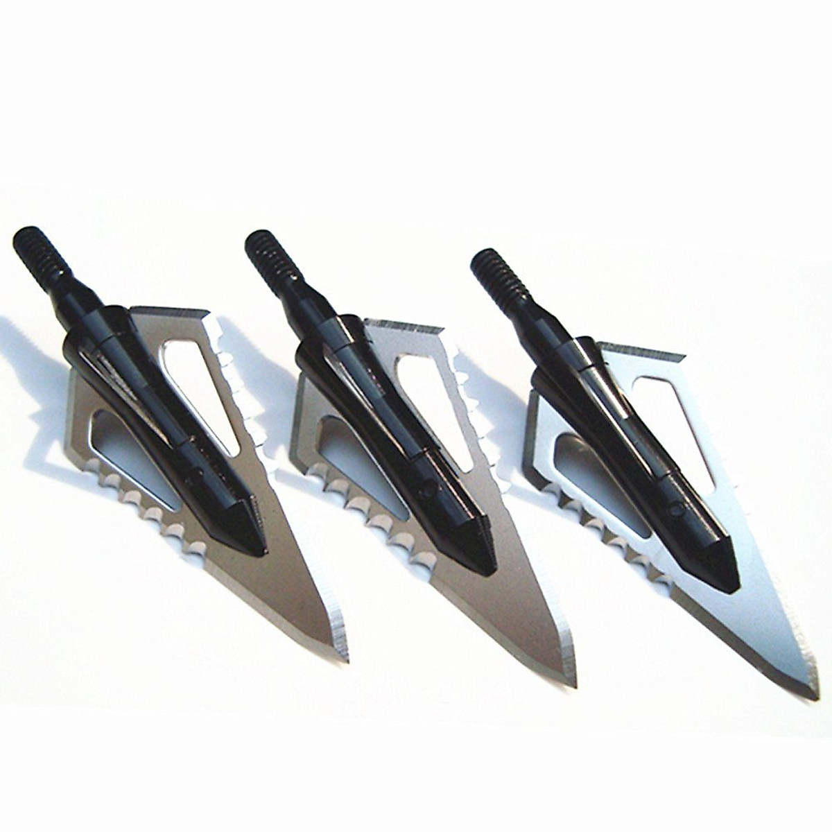 Hunting Broadheads 4 Blade Arrow Points 100 Grain Arrow Broadhead (6 Pack)