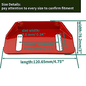 SIMPERAC 784-5580 Skid Shoes for MTD 784-5580-0637 Slide Plates Fits for Cub Cadet Craftsman Snow Blower with Mounting Hardware (2 Red Packs)