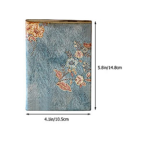 LUOZZY Cloth Book Cover Adjustable Notebook Cover A6 Cloth Book Sleeve Flower Print Washable Book Protector