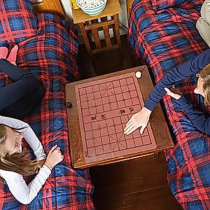 Chinese Chess Leather Chess Board Tournament Chess Mat Double-Sided Checkerboard Roll-up Tournament Chess for Portable Travel Beginner Chess Set Classic Accessories