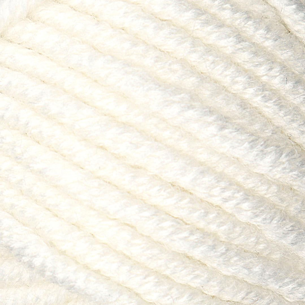 Estako Megastar, 75% Acrylic 25% Wool yarn, Soft, Chunky Bulky weight #5 for Crochet and Knitting 3.52 Oz (100g) / 120 Yrds (110m) (60187-White)