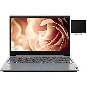 Lenovo V15 IIL Business Laptop Computer, 15.6" FHD Display, 10th Gen Quad-Core Intel i5-1035G1, 12GB DDR4 RAM, 256GB PCIe NVMe SSD, WiFi, HD Webcam, HDMI, Windows 10 Pro, GalliumPi Accessories