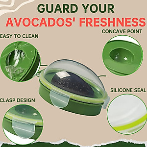 OKAY ORANGE Avocado Saver Holder Avocado Keeper Storage Container Food Storage Container Fruit Storage Containers - Keep Your Avocados Fresh for Days (Green)