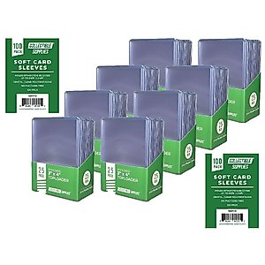 200 Standard 3" x 4" Toploaders and 200 Soft Penny Card Sleeves Package for Single Sports Trading Cards Toploaders for Sportcards Card Collecting