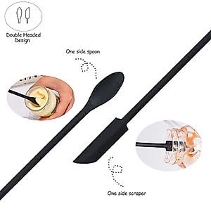 Metulip Last Drop Mini Spatula Set 8 PCS Silicone Tiny Makeup Spatulas for Skinny Openings Bottles Cosmetics Lotion Resin Beauty Spatulas Thin Jar Spatula for Kitchen