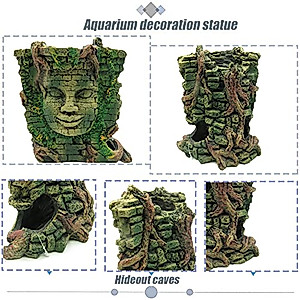 Tfwadmx Aquarium Decoration Statue Fish Tank Ancient Roman Ruins Ornament Cave Hideout for Fighting Fish, Hermit Crabs, Crayfish, SuckerFish, Guppy