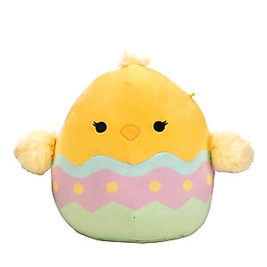 Kellytoys Squishmallows 12 inch Aimee The Yellow Chick in Egg Pillow Plushie Toy