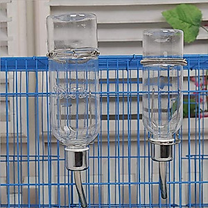 Delight eShop 350ml Pet Rat Water Drinking Bottle Hamster Rabbit Dispenser Cylindrical Feeder