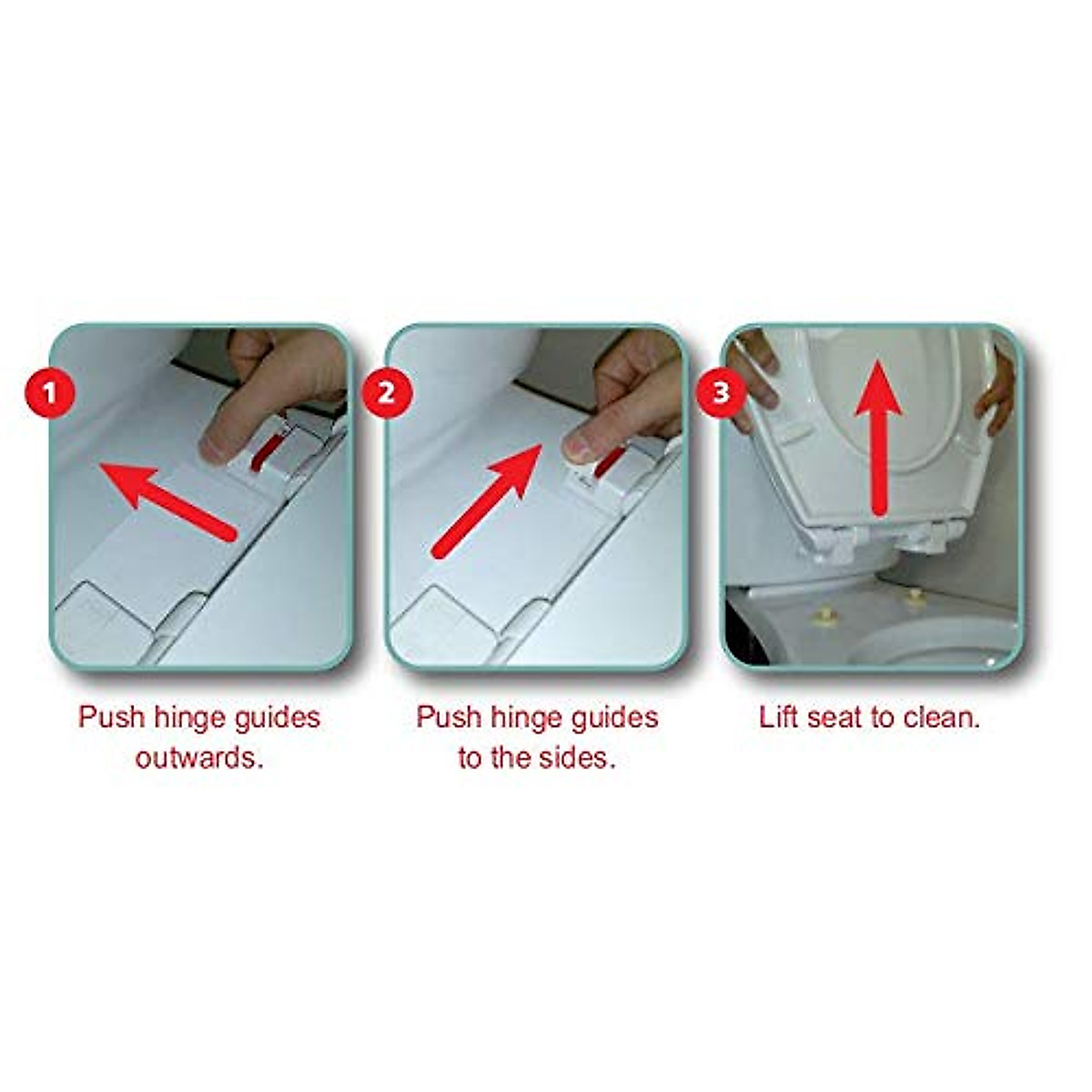 Centoco 3800SCLC-001 Deluxe Plastic Elongated Toilet Seat with Slow Close and Lift and Clean, White