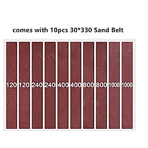 Belt Sander Electric Mini Belt Sander Grinder Polisher Sharpener Polishing Grinding Machine DIY Sand Mill Adjustable Speed Wood Sanding Tool (9000RPM 795 Motor, Adjustable Angle)