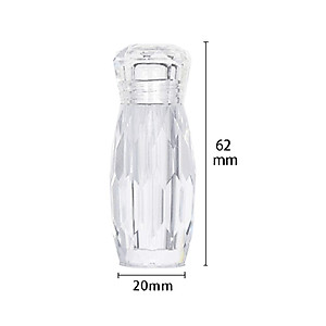 6 Pcs 5ml Clear Acrylic Nail Crystals Bottles Empty Refillable Micro Rhinestones Pixie Beads Bottle Containers for Nail Powder, Glass Caviar Beads, Facial Cream