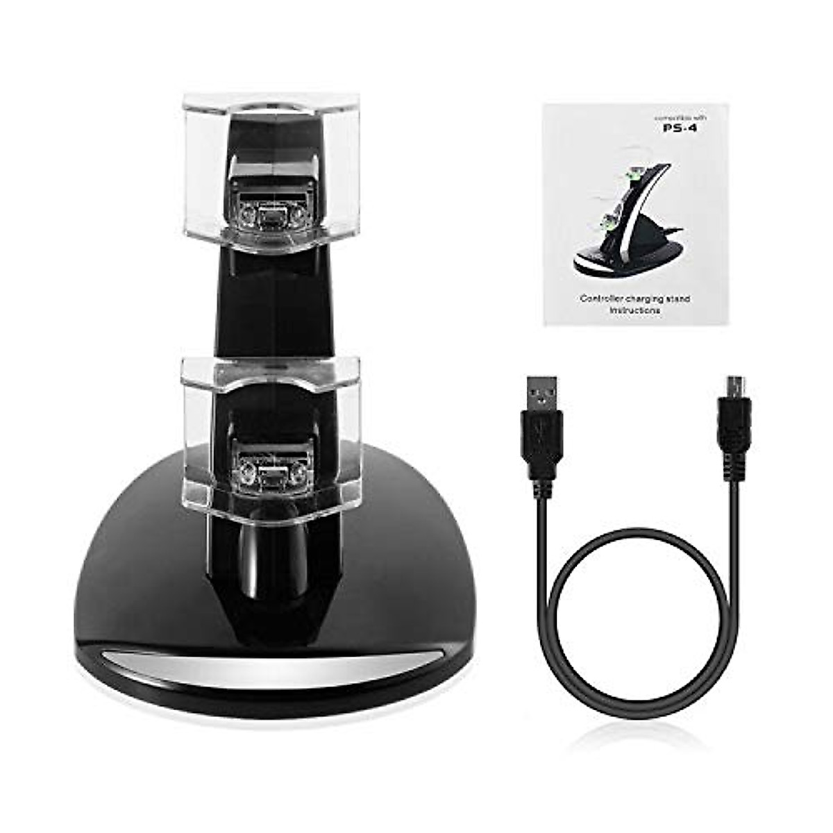 Megadream PS4 Controller Charger, 4 Controller USB Charging Station Dock, PlayStation 4 Charging Station for Playstation4 / PS4 / PS4 Slim / PS4 Pro Controller