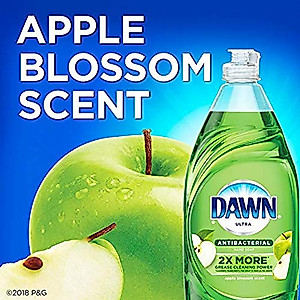 2 Pk. Dawn Ultra Antibacterial Dishwashing Liquid, Apple Blossom 19.4 (38.8 Fl. Oz. Total)