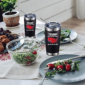 ATHAND Trump Better Coverage Than 5G Tumbler Merchandise,Trump Travel Coffee Cup and Mug,20 Oz Stainless Steel Vacuum Tumbler Travel Coffee Mugs