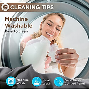 Westinghouse Heated Blanket, Electric Throw Blanket with 10 Heating Levels, 12 Hours Auto Off, Overheat Protection, Machine Washable, Flannel (Twin, 62x84 Inches, Charcoal)