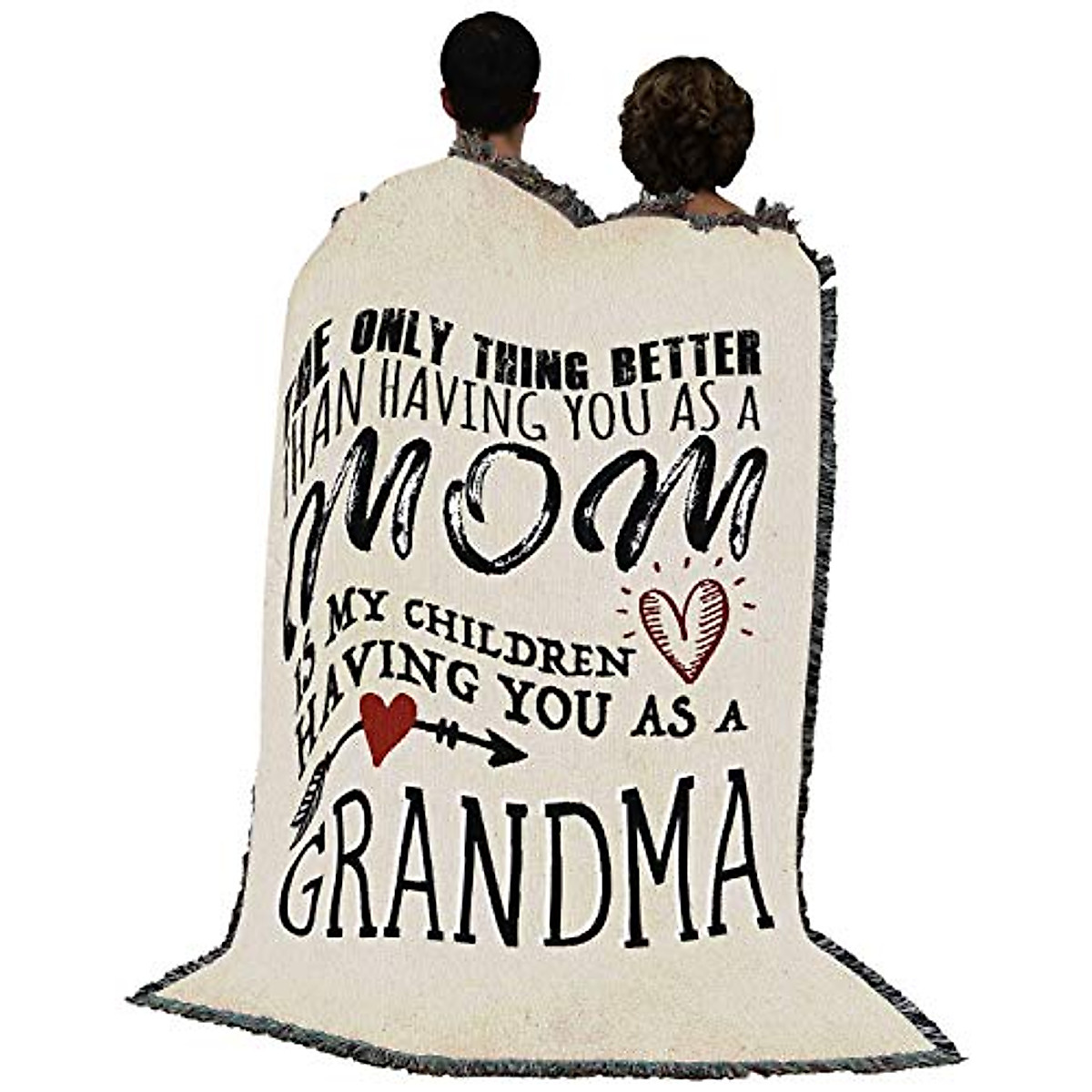 Pure Country Weavers The Only Thing Better Mom Grandma Blanket - Gift Tapestry Throw Woven from Cotton - Made in The USA (72x54)