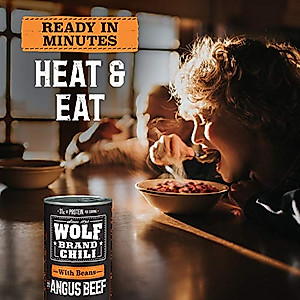 WOLF BRAND Angus With Beans Chili, 15 oz.